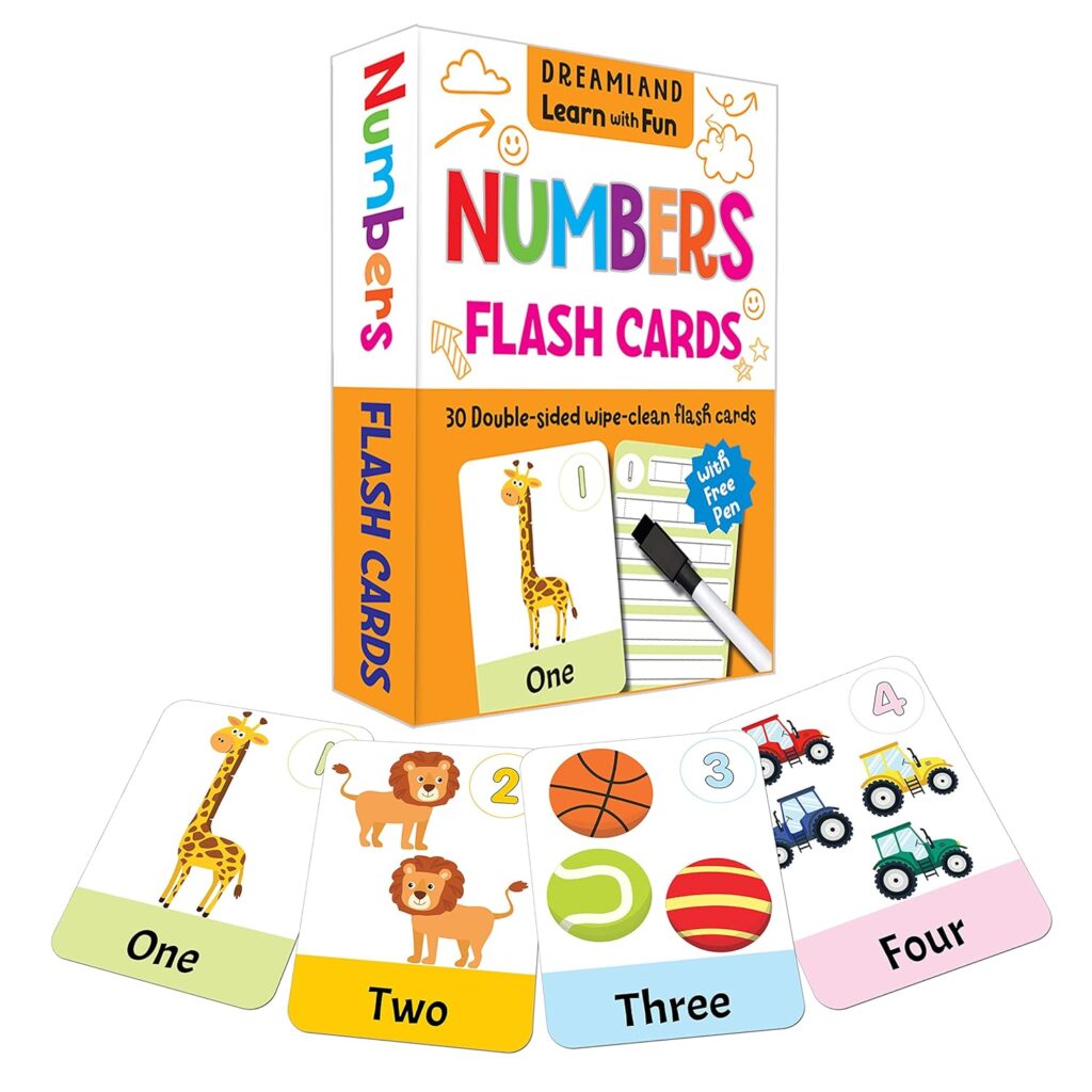 Flash Cards Numbers – 30 Double Sided Wipe Clean Flash Cards for Kids – bookendsbd.com